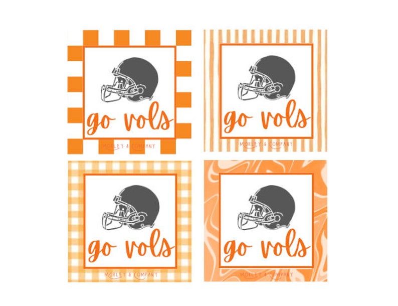 Go Vols Football Gift Tags: Instant Download - Etsy