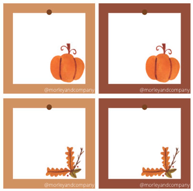 Fall Variety Pack 2 Gift Tags: Instant Download - Etsy
