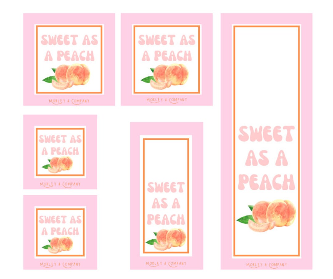 Sweet as a Peach Gift Tags: Instant Download - Etsy