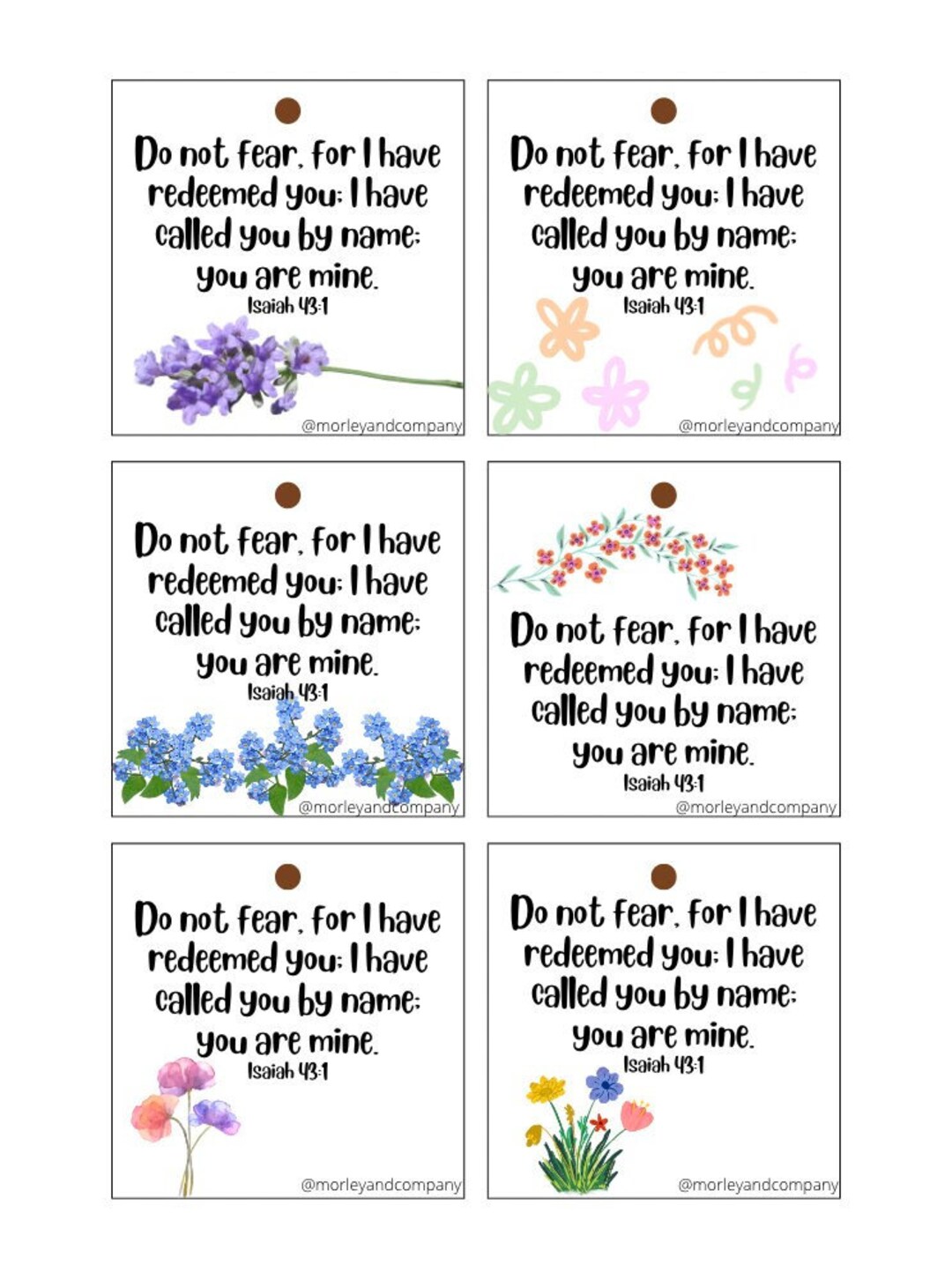 Do Not Fear Gift Tags: Instant Download - Etsy