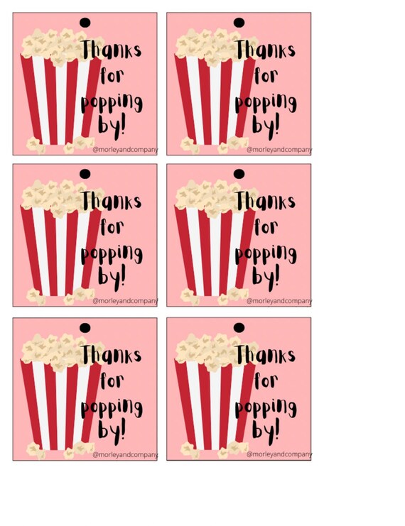 Thanks for Popping by Gift Tags: Instant Download - Etsy