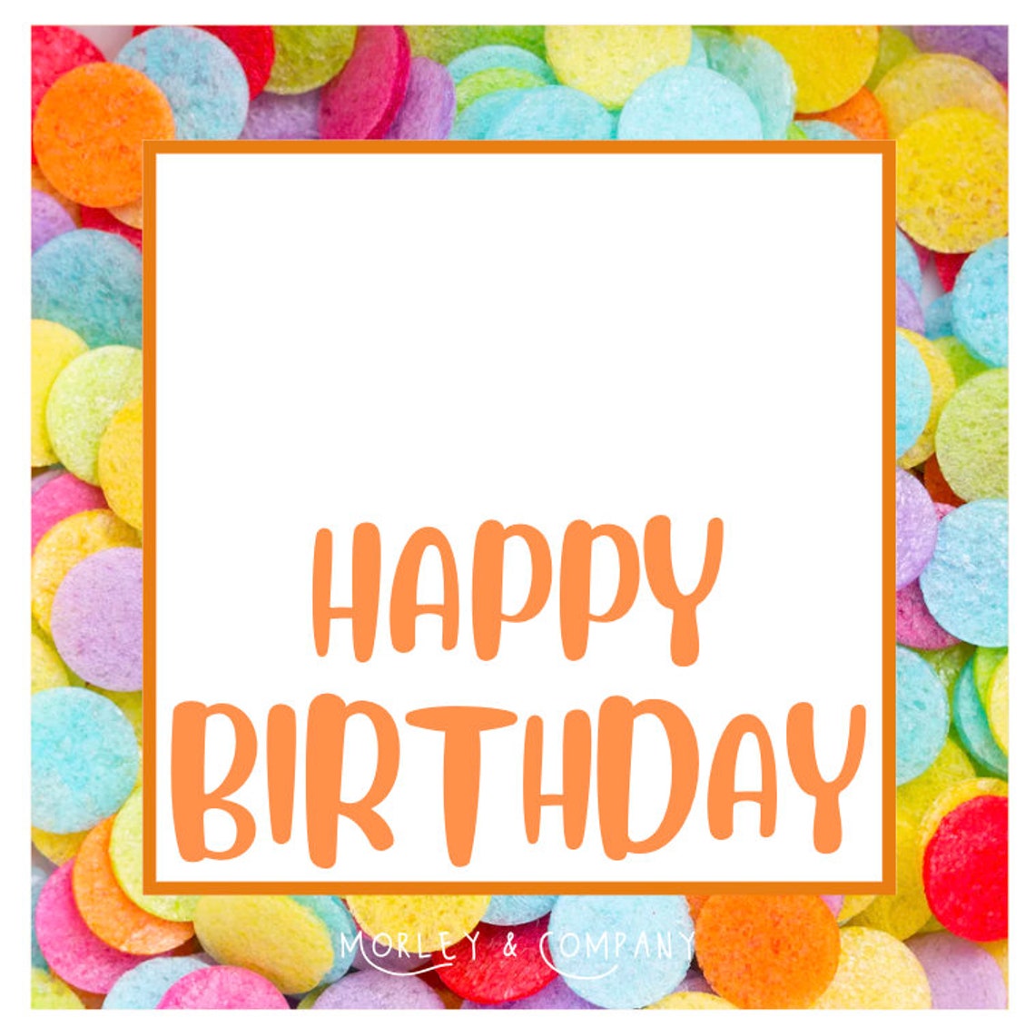 Happy Birthday Confetti Border Gift Tags: Instant Download - Etsy