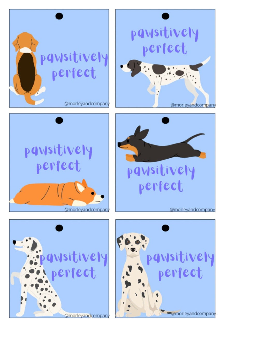 Pawsitively Perfect Gift Tags: Instant Download - Etsy