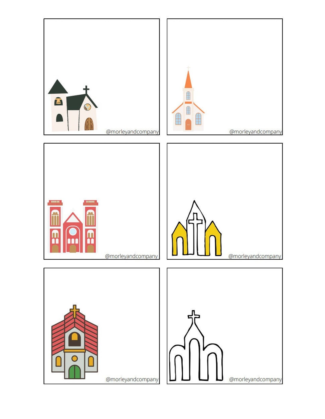 Church Cards: Instant Download - Etsy