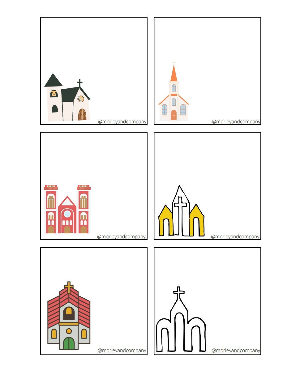 Church Cards: Instant Download - Etsy
