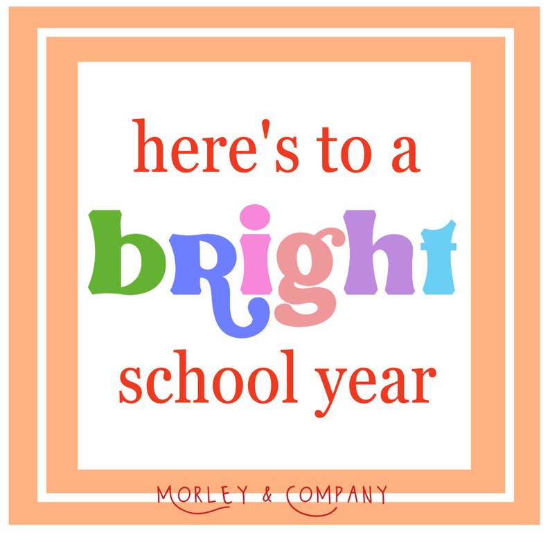 Here's to a Bright School Year Gift Tags: Instant Download - Etsy