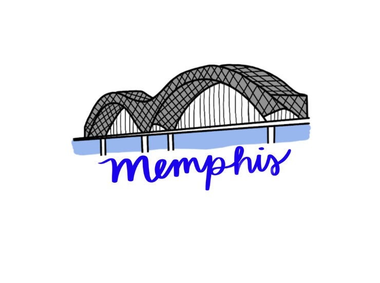 Memphis, Tennessee Bridge Print - Etsy