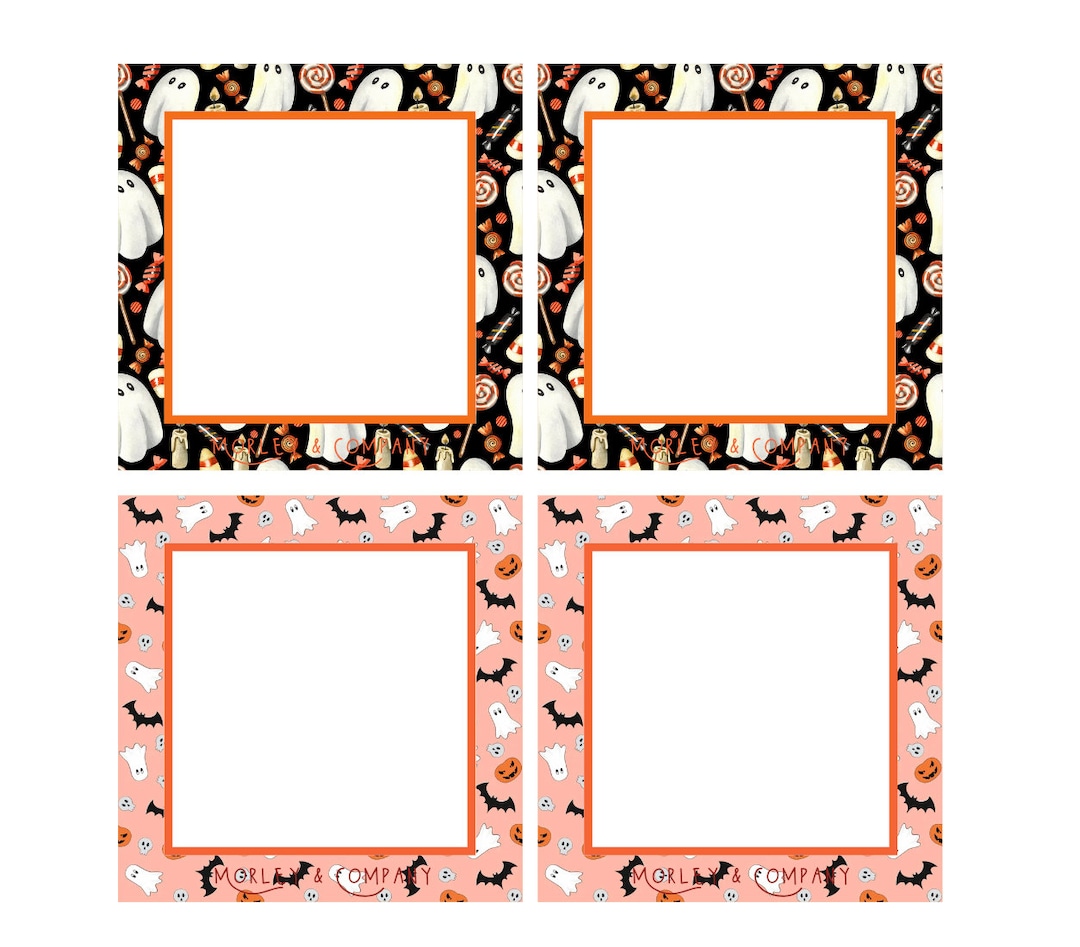 Halloween Border Gift Tags: Instant Download - Etsy