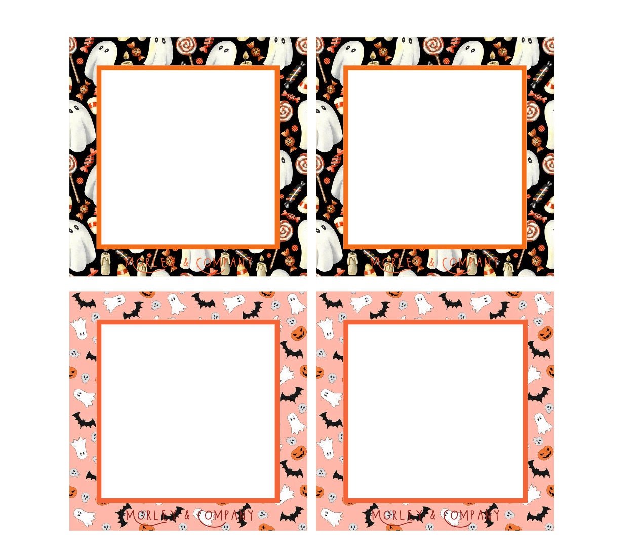 Halloween Border Gift Tags: Instant Download - Etsy