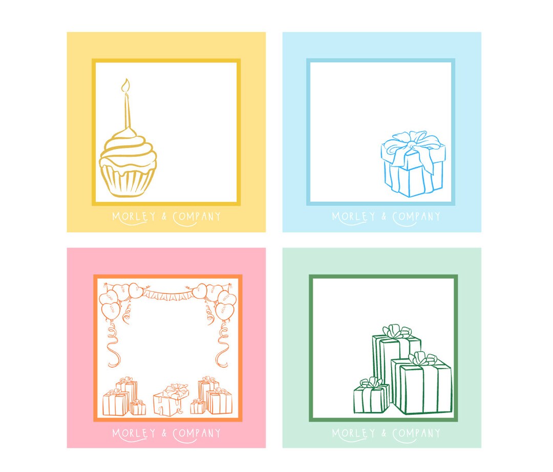 Birthday Party Gift Tags: Instant Download - Etsy