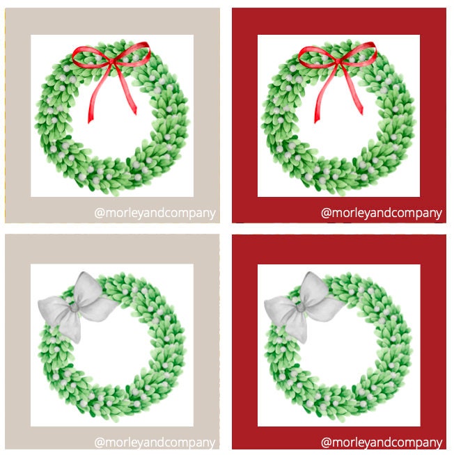 Wreaths Variety Gift Tags: Instant Download - Etsy