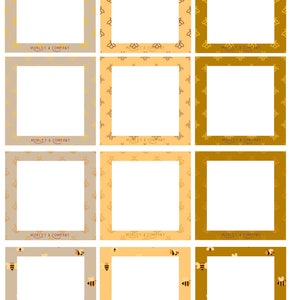 Bumble Bee Border Gift Tags: Instant Download - Etsy