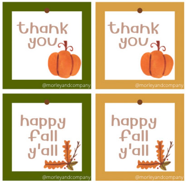 Fall Sayings Variety Pack Gift Tags: Instant Download - Etsy