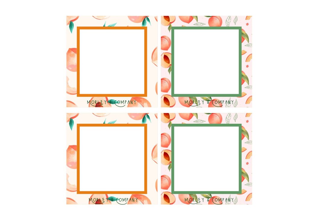 Peach Border Gift Tags: Instant Download - Etsy