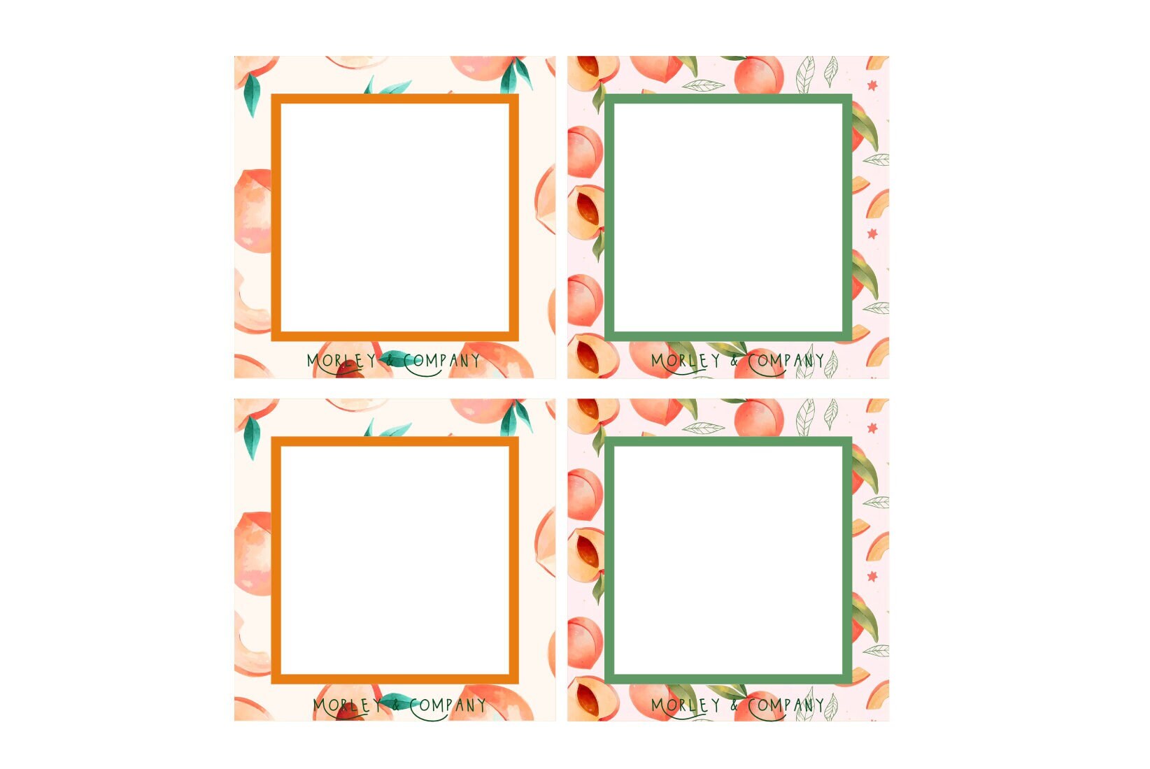 Peach Border Gift Tags: Instant Download - Etsy