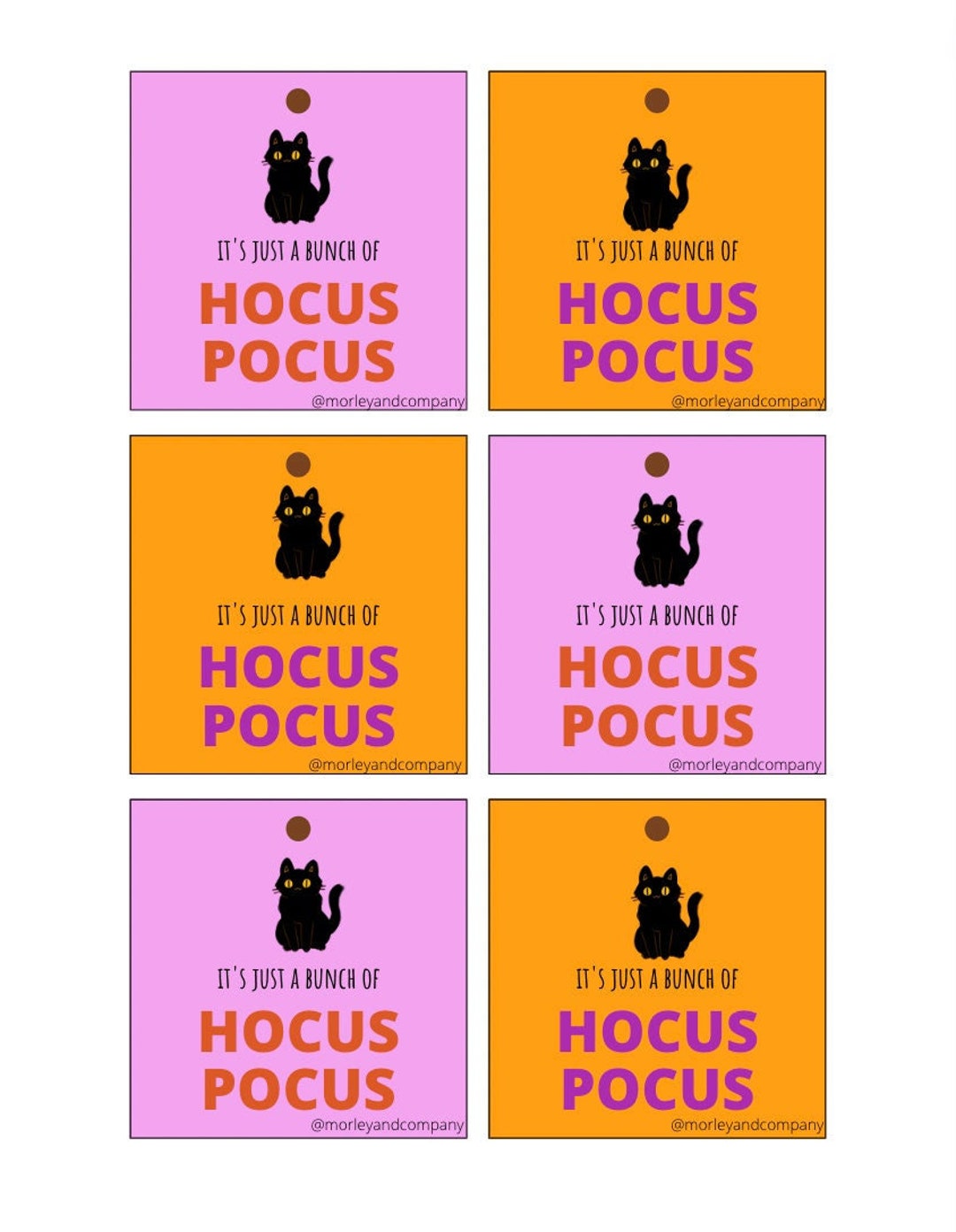 Hocus Pocus Gift Tags: Instant Download - Etsy