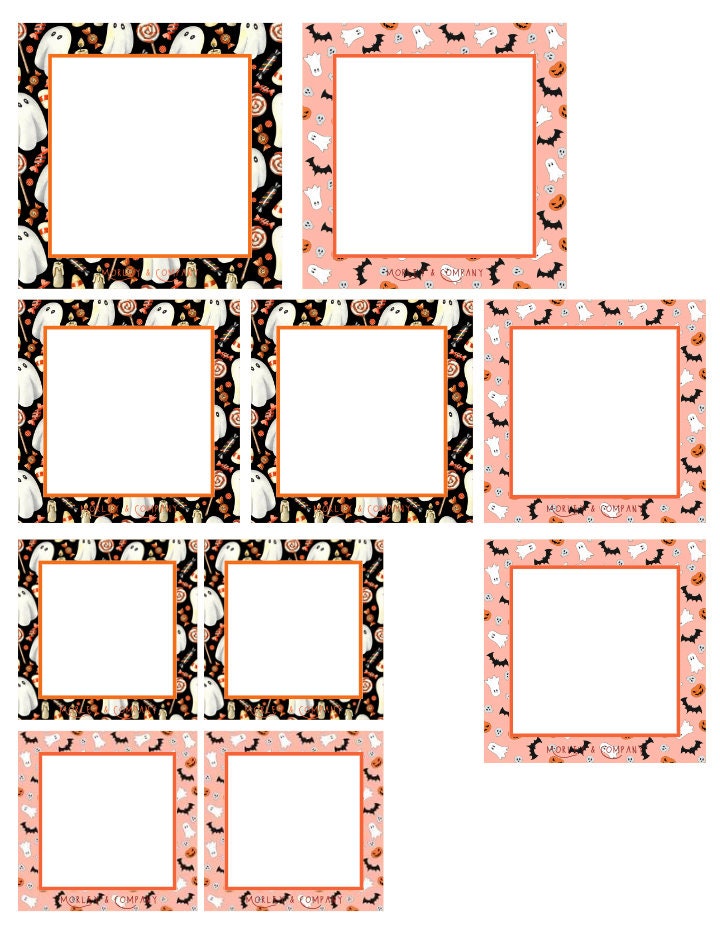 Halloween Border Gift Tags: Instant Download - Etsy