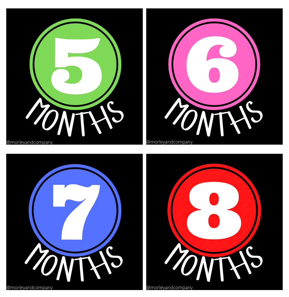 Retro Monthly Milestone Set - Etsy