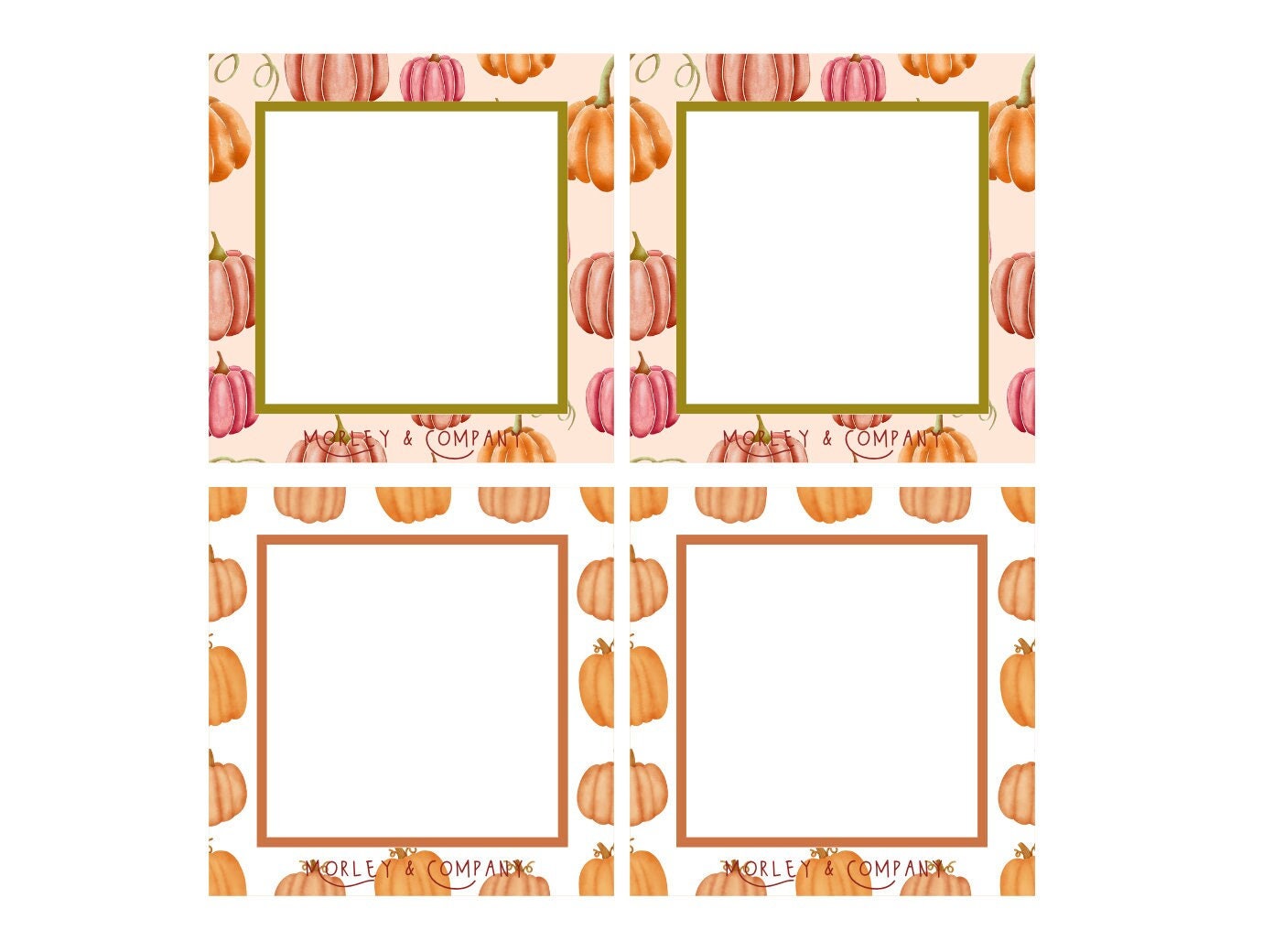 Classic Pumpkin Border Gift Tags: Instant Download - Etsy