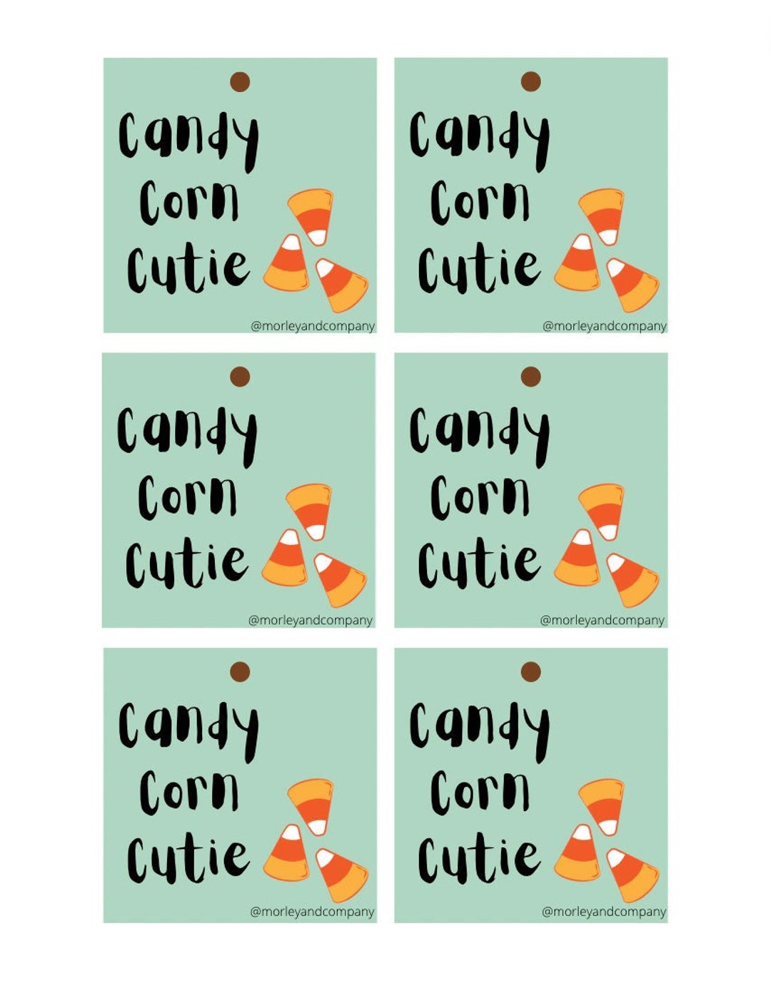 Candy Corn Cutie Gift Tags: Instant Download - Etsy