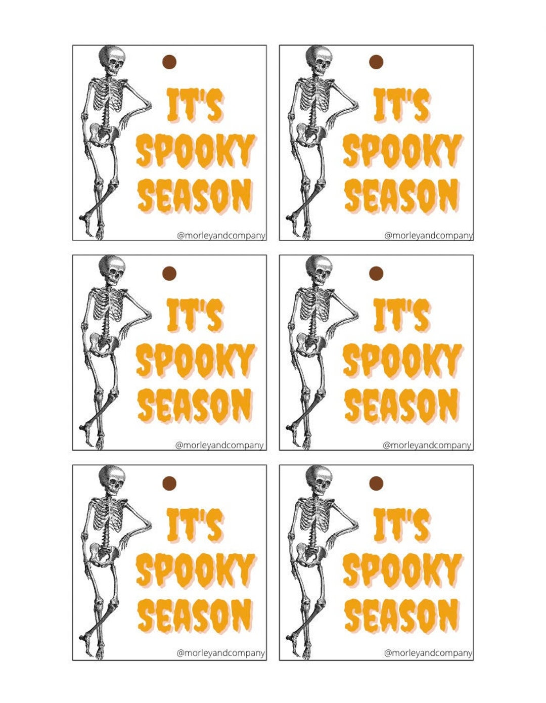 It's Spooky Season Gift Tags: Instant Download - Etsy