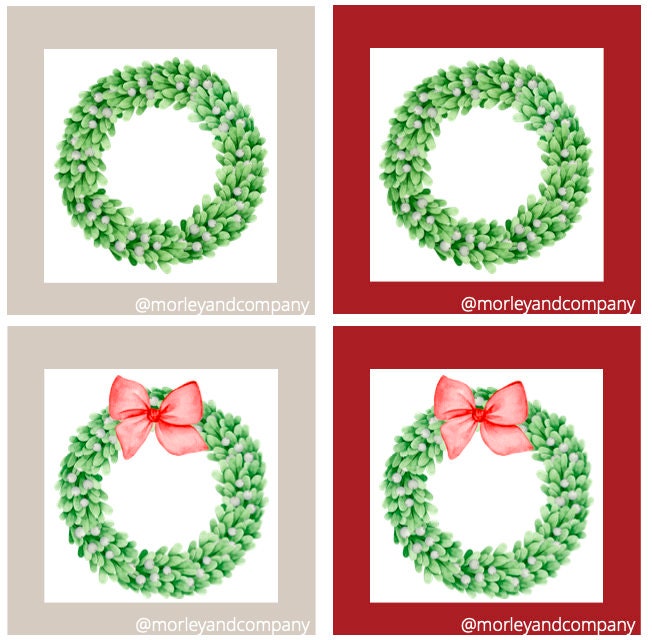 Wreaths Variety Gift Tags: Instant Download - Etsy