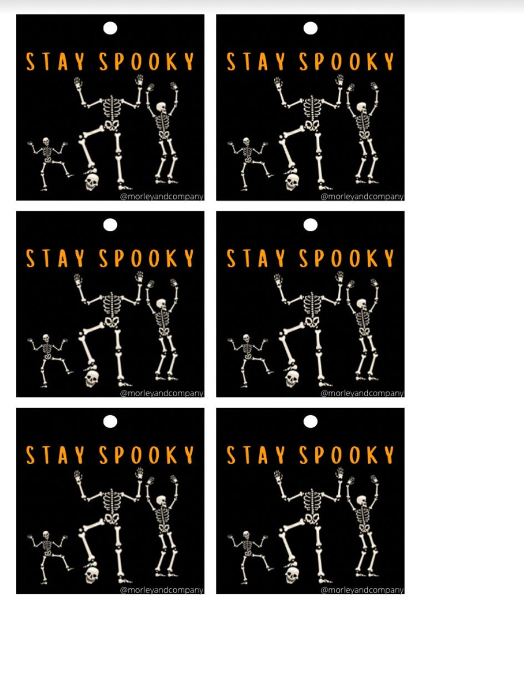 Stay Spooky Skeletons Gift Tags: Instant Download - Etsy
