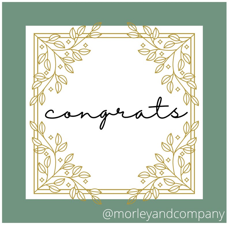 Congrats Elegant Muted Cards 2: Instant Download - Etsy