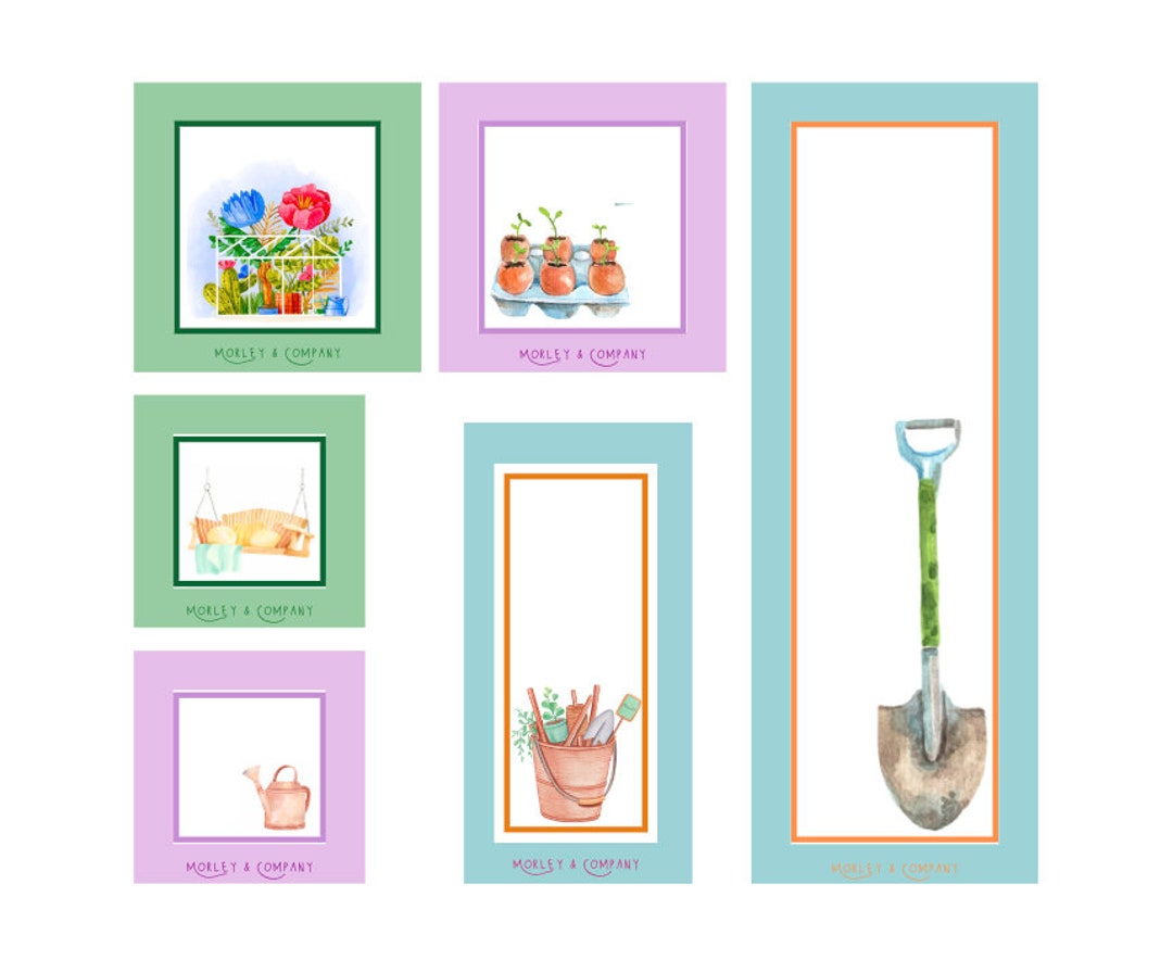 Garden Graphics Gift Tags: Instant Download - Etsy