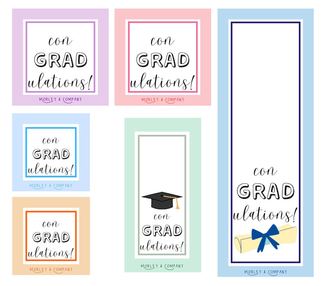 Con - GRAD - Ulations Gift Tags: Instant Download - Etsy