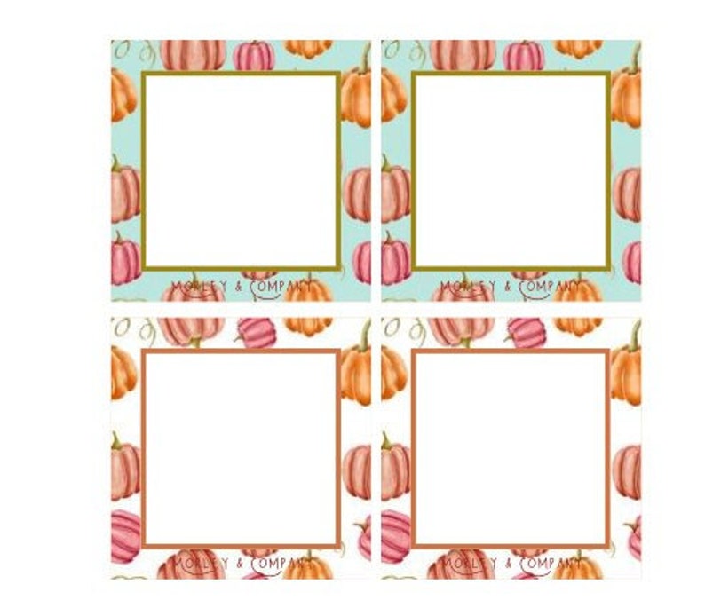 Colorful Pumpkin Border Gift Tags: Instant Download - Etsy