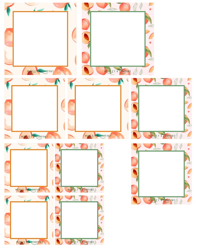 Peach Border Gift Tags: Instant Download - Etsy