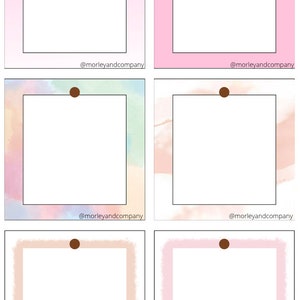 Pink Border Variety Gift Tags: Instant Download - Etsy