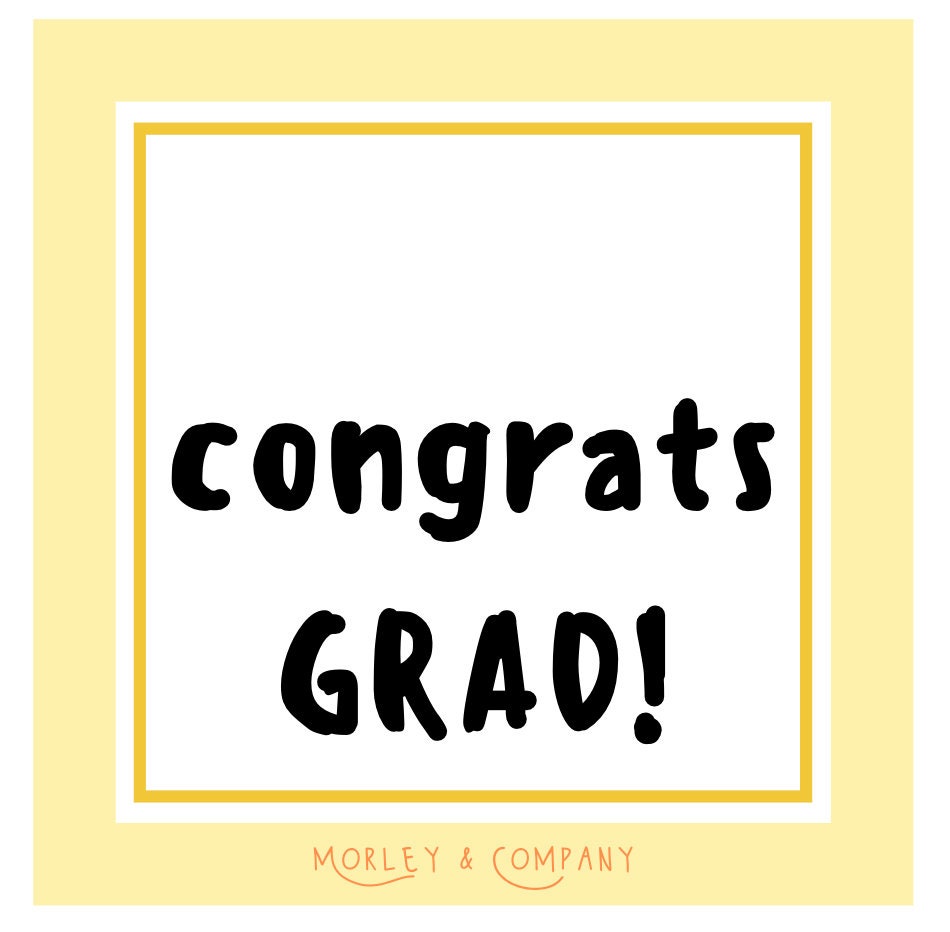 Congrats Grad Gift Tags: Instant Download - Etsy