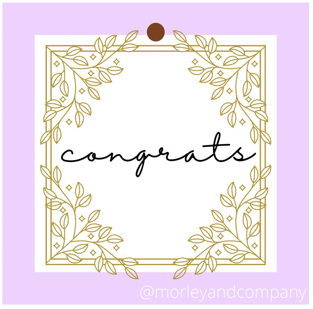 Congrats Elegant Pastel Gift Tags 2: Instant Download - Etsy