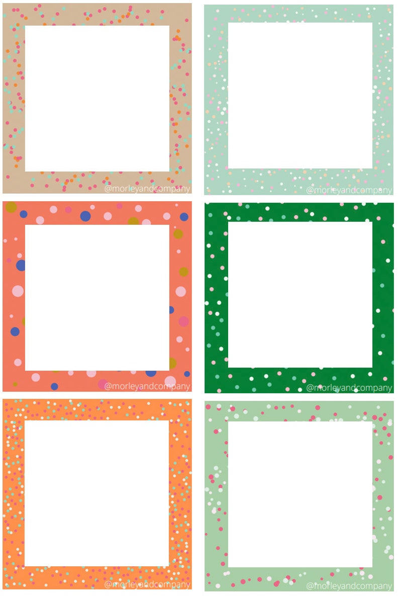 Blank Confetti 1 Cards: Instant Download - Etsy