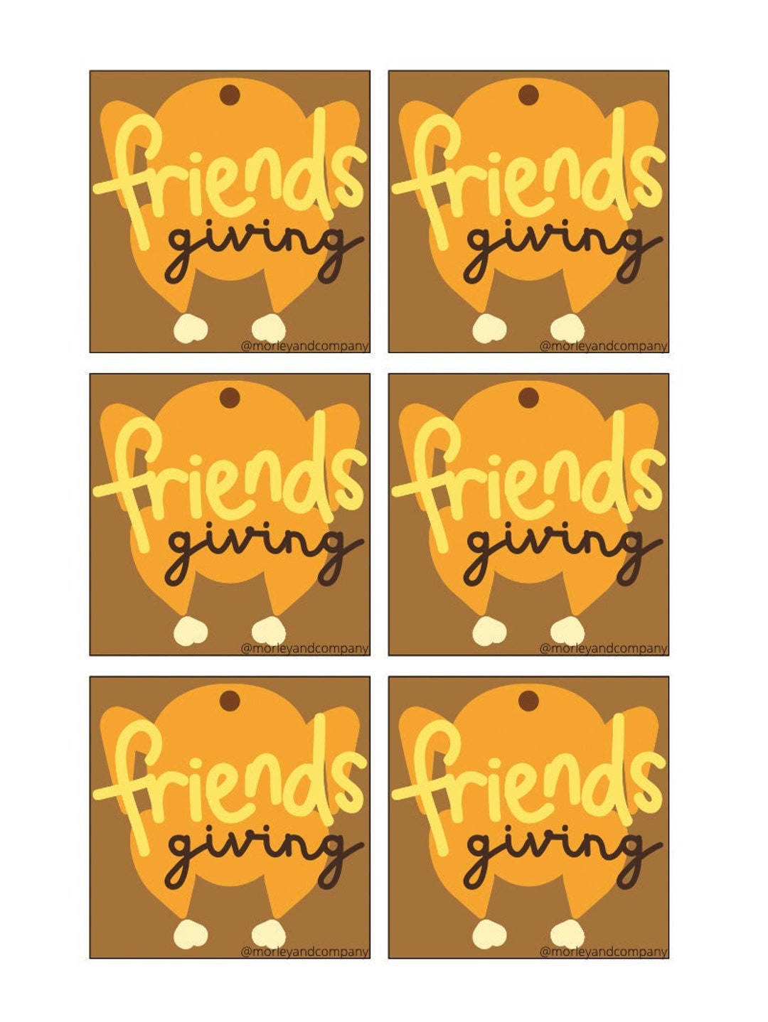 Friendsgiving Gift Tags: Instant Download - Etsy