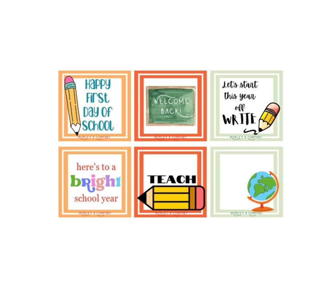 Back to School Gift Tags: Instant Download - Etsy