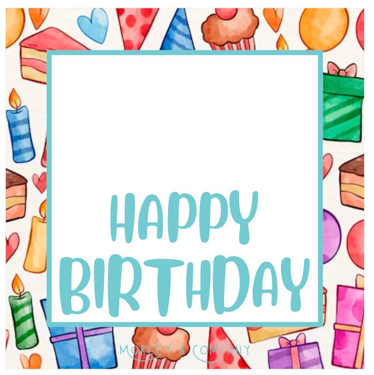 Happy Birthday Border Gift Tags: Instant Download - Etsy