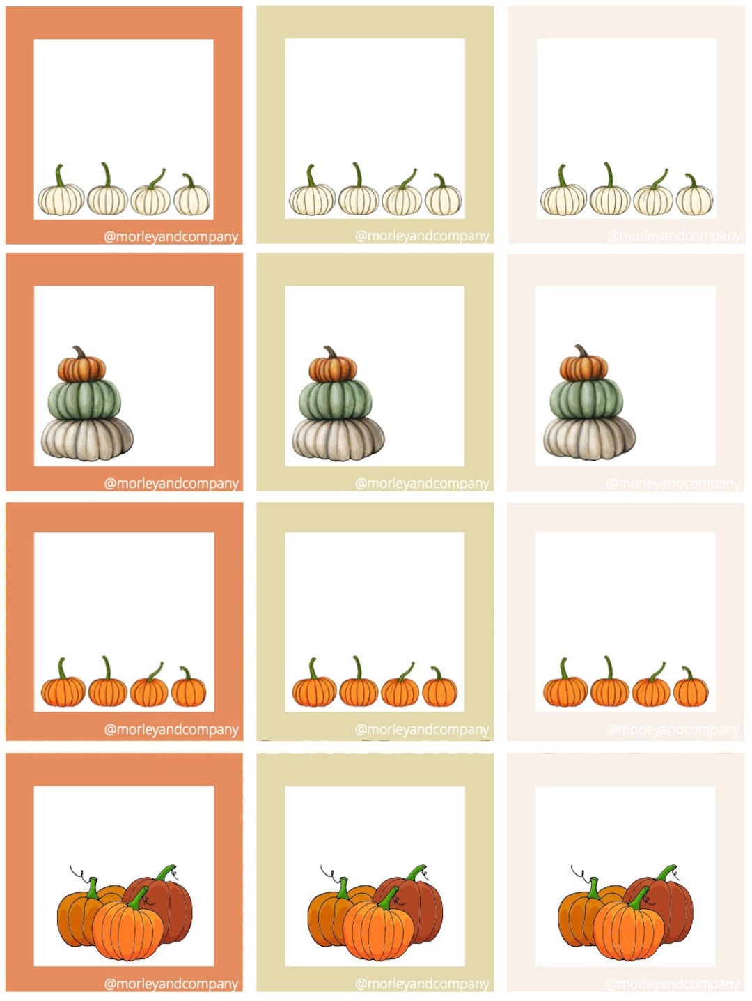 Pumpkins Variety Gift Tags: Instant Download - Etsy