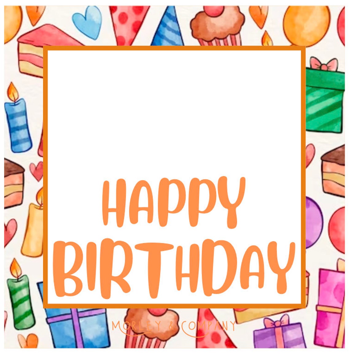 Happy Birthday Border Gift Tags: Instant Download - Etsy