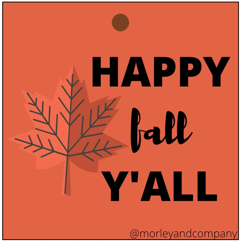 Happy Fall Y'all Gift Tags: Instant Download - Etsy