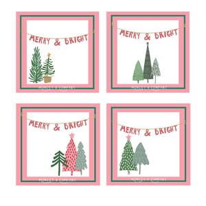 Merry & Bright Christmas Gift Tags: Instant Download - Etsy