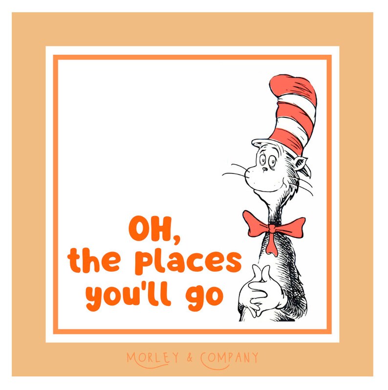 Oh the Places You'll Go Gift Tags: Instant Download - Etsy