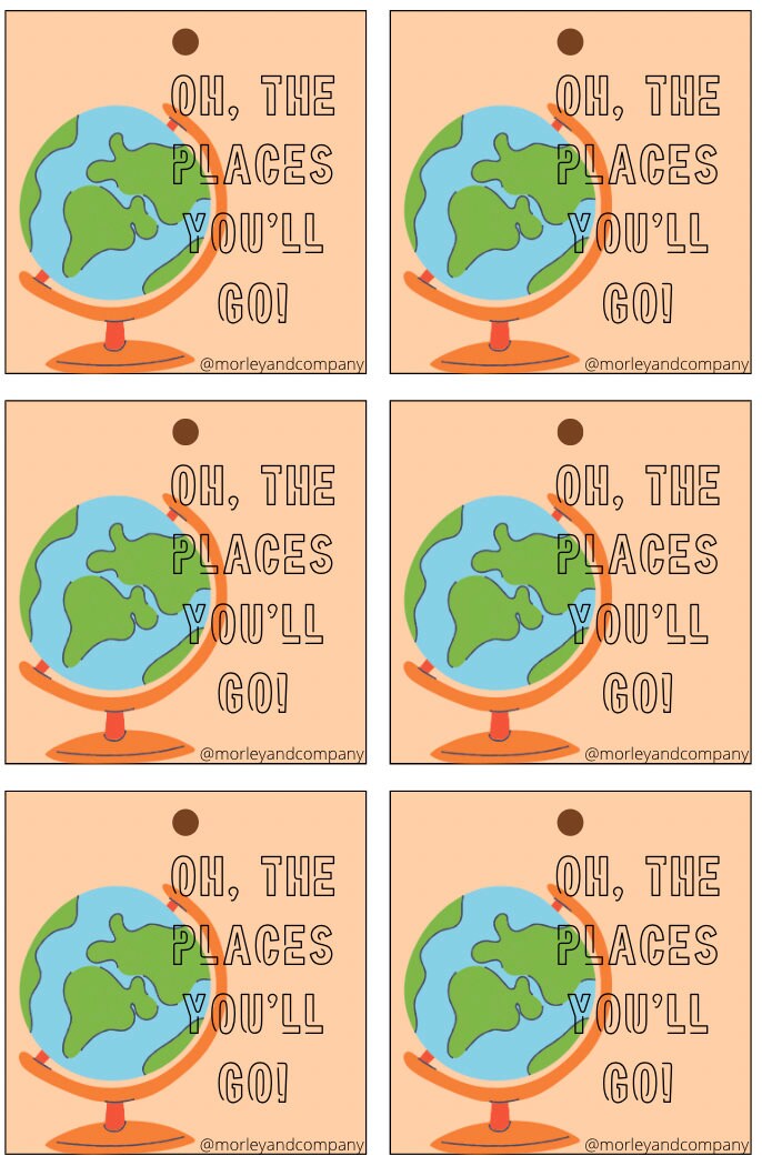 Oh the Places You'll Go Gift Tags: Instant Download - Etsy