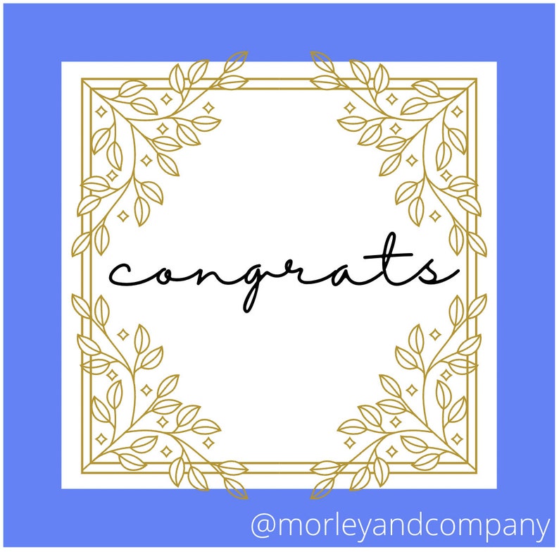 Congrats Elegant Pastel Cards 2: Instant Download - Etsy