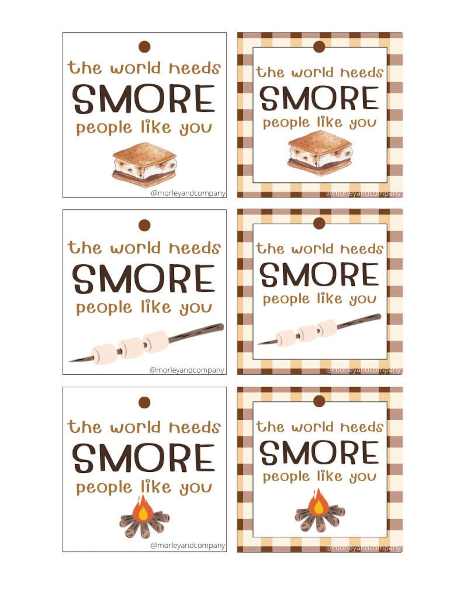The World Needs Smore Variety Gift Tags: Instant Download - Etsy