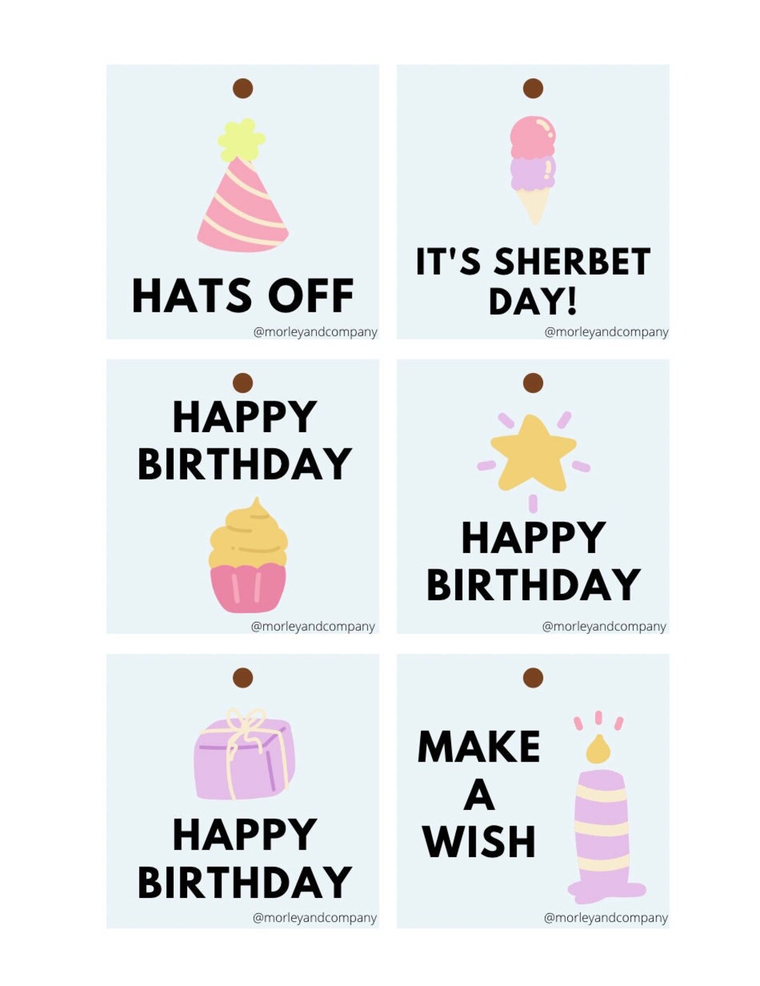 Hats off Birthday Gift Tags: Instant Download - Etsy