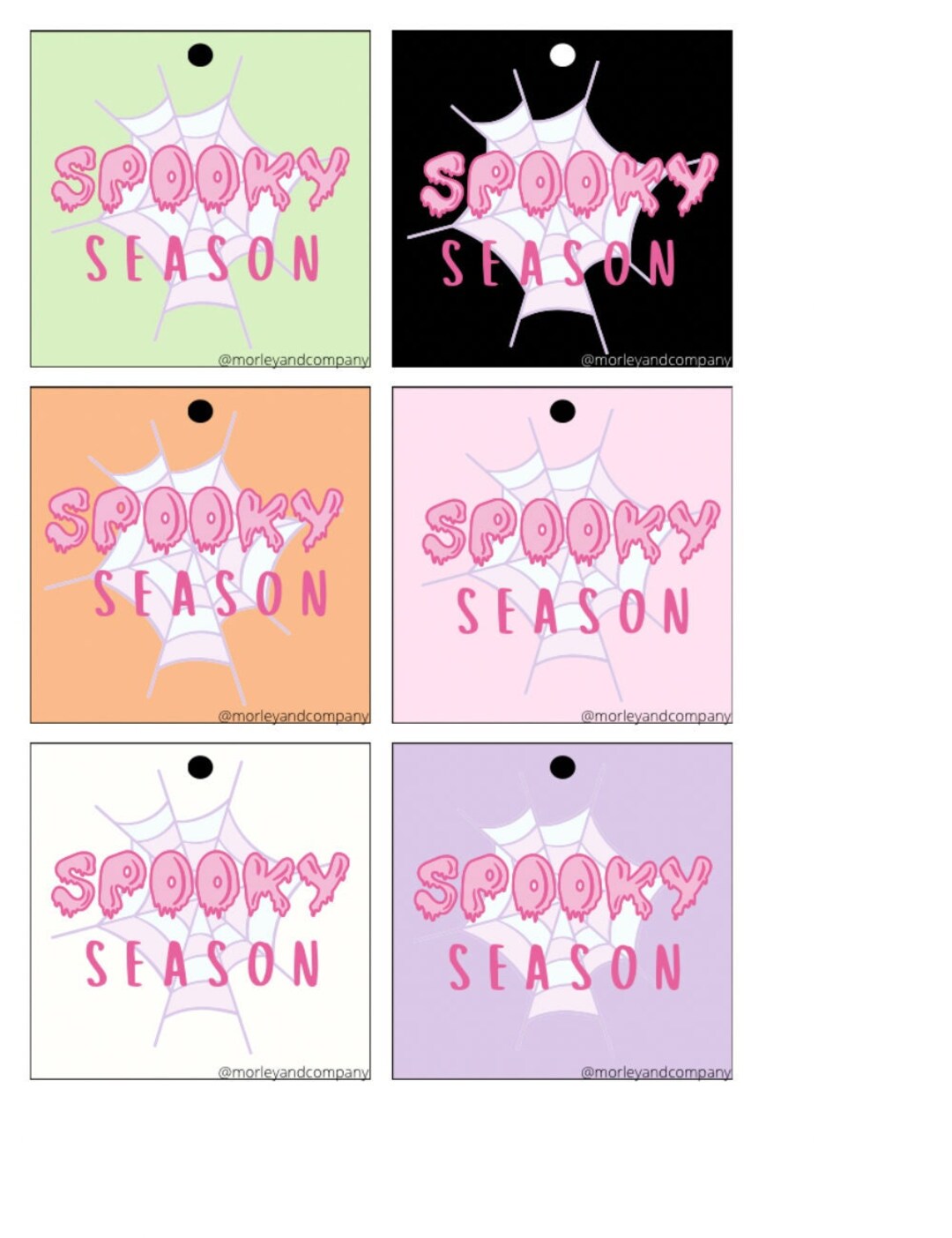 Spooky Season Spider Gift Tags: Instant Download - Etsy