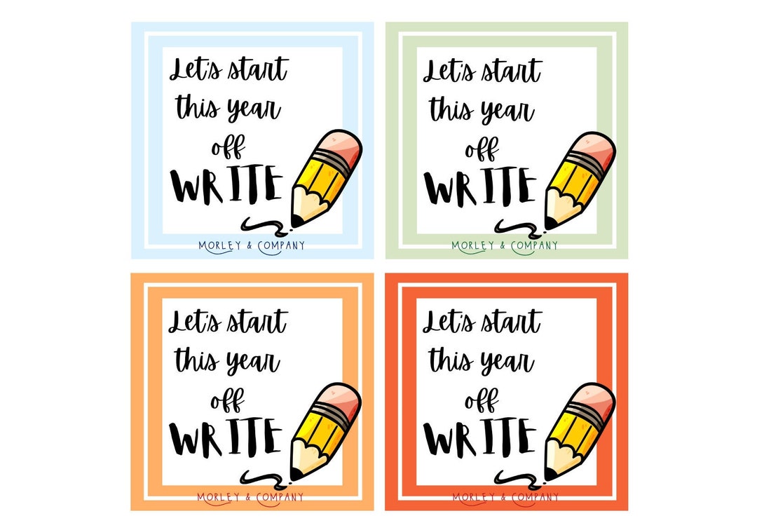 Let's Start This Year off Write Gift Tags: Instant Download - Etsy
